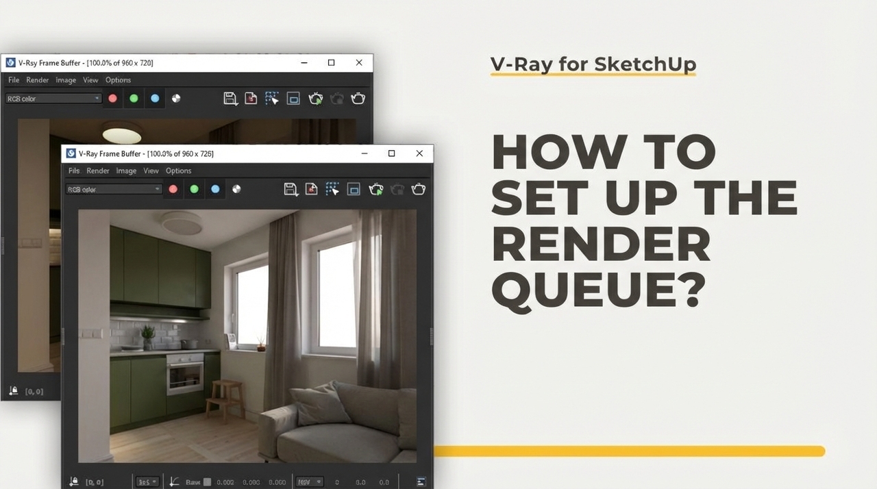 ᐈ Sketchup - How to set up a render queue? Overview of the Batch Render ...