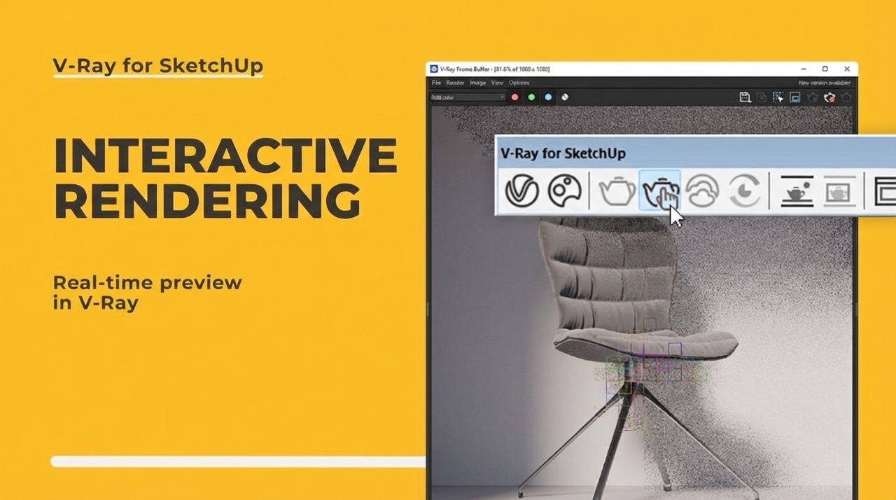 ᐈ SketchUp - Interactive Rendering - Real-Time Preview in V-Ray - Guide ...