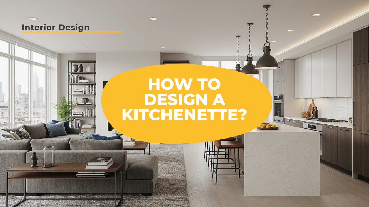 ᐈ What to consider when designing a living room with a kitchenette? ️ ...